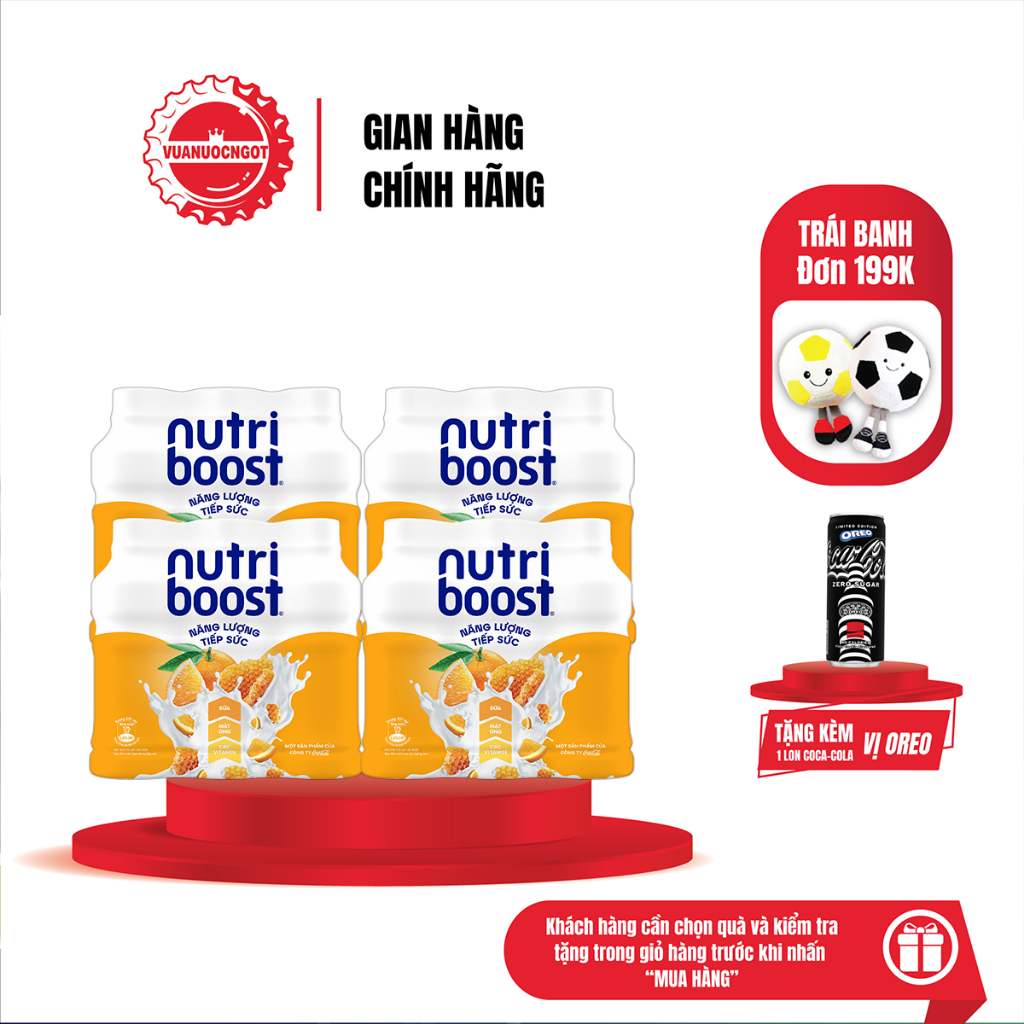 Lốc 24 Chai Thực phẩm Bổ Sung Nước Uống Sữa Trái Cây Nutriboost Hương ...