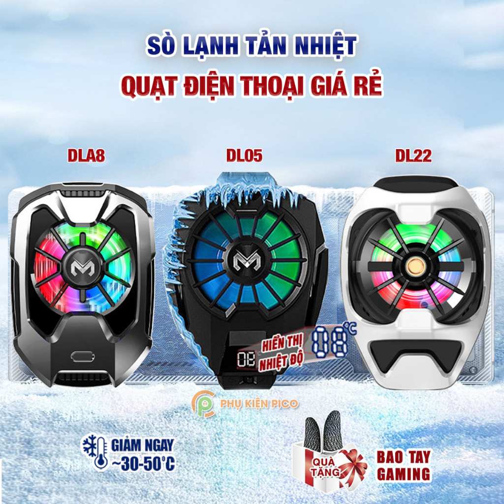 Quạt tản nhiệt điện thoại Memo DL05/CX07/DLA8/DL22/CX08 Pro sò lạnh led ...