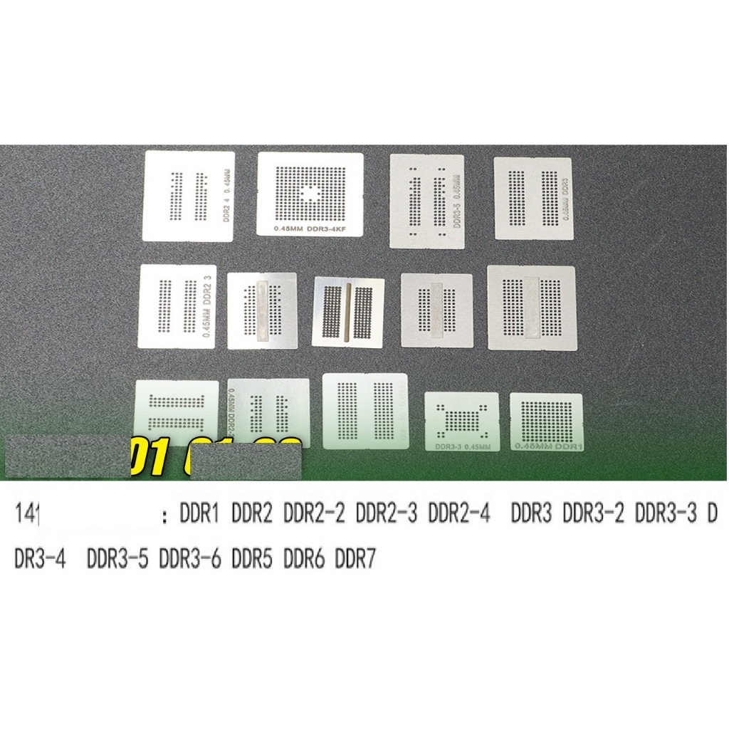 COMBO 14 LƯỚI LÀM CHÂN RAM VGA DDR2 DDR2-3 DDR3 DDR5 DDR6 DDR7 | Shopee ...
