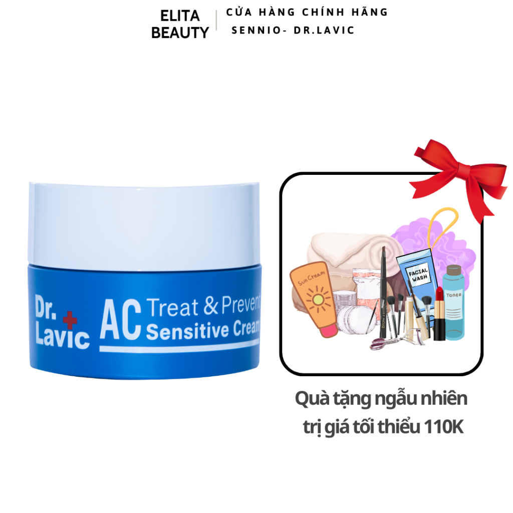 Kem dưỡng ẩm ngừa mụn kiềm dầu, chống tái phát mụn Dr.Lavic AC Treat & Prevent Sensitive Cream ...