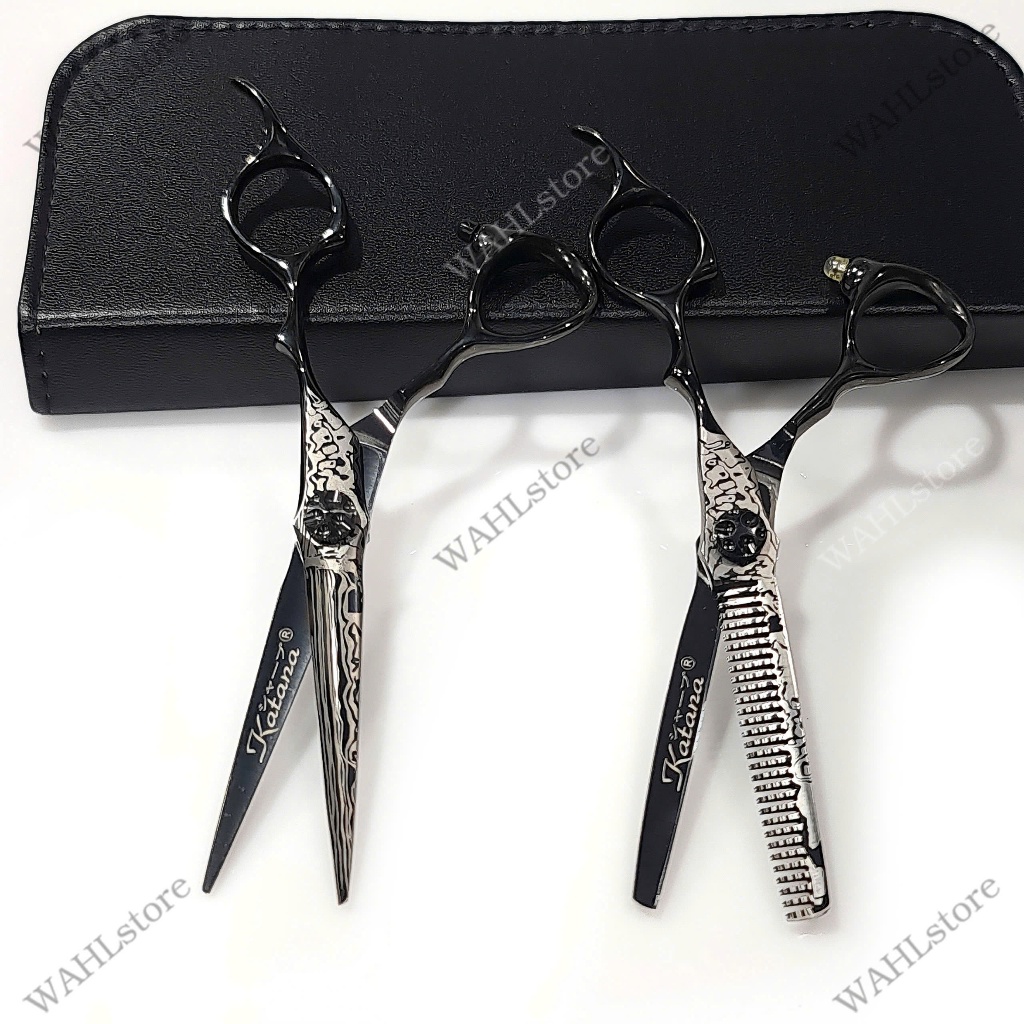 Bộ Kéo cắt tỉa tóc nam nữ KataPro M28 Black Chính Hãng 6.0 | Shopee ...