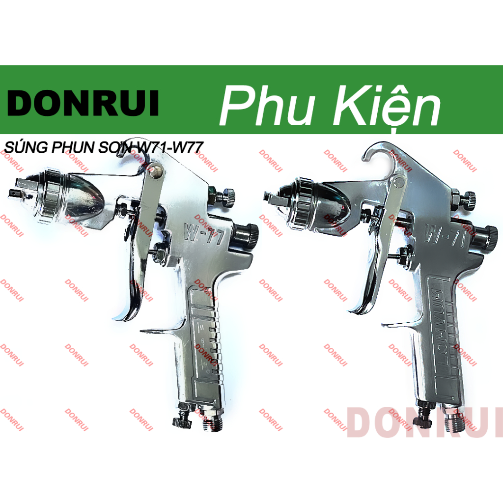 Súng phun sơn W71 W77 chính hãng sơn xe máy, ô tô , đồ gỗ, đồ mỹ nghệ, nội thất Dùng cho máy nén ...