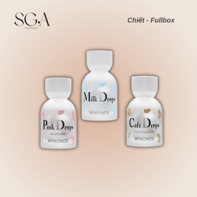 Mykonos Milk Drops, Pink Drops, Cafe Drops,… Chiết - Fullbox 50ml ...