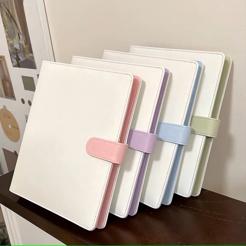[Dreaming.Paste] Macaron binder A5 lấp lánh có 1 ngăn đựng ảnh ID nắp ...