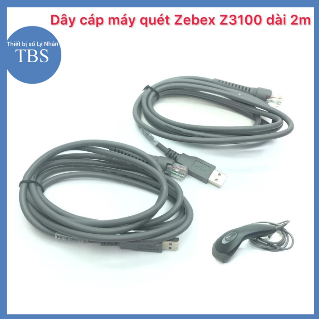 Dây cáp cho máy quét mã vạch Zebex Z3100 và một số model khác (dài 2m ...