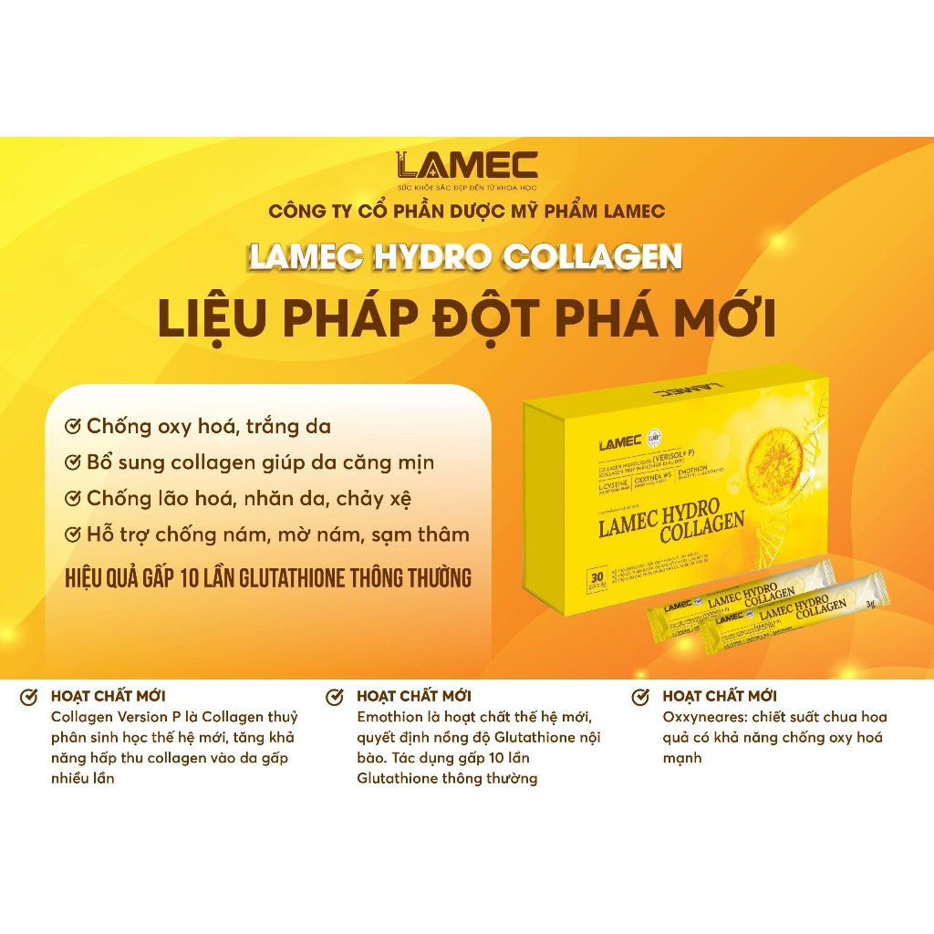 [Chính hãng] Lamec Hydrocollagen- Collagen thủy phân sinh học thế hệ ...
