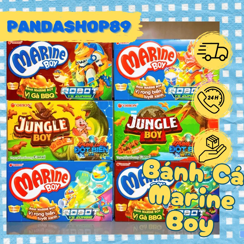 Bánh cá Marine Boy Orion, snack bim cá ăn liền các vị (hộp 35g), đồ ăn ...