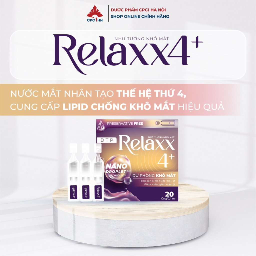 Nhũ Tương Nhỏ Mắt DTP Relaxx 4 Nước Mắt Nhân Tạo Thế Hệ 4 Giảm Viêm ...