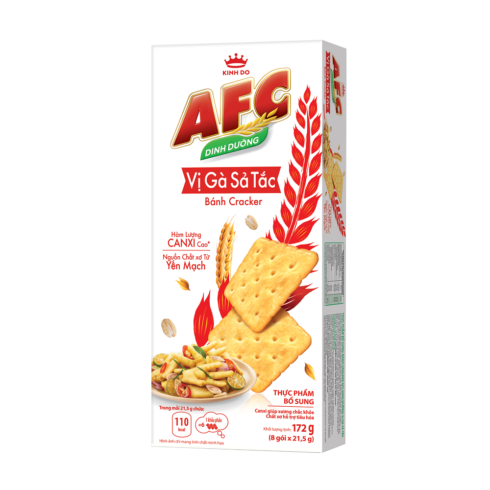 Bánh Cracker AFC Dinh Dưỡng Gà Sả Tắc (Hộp 172g) | Shopee Việt Nam