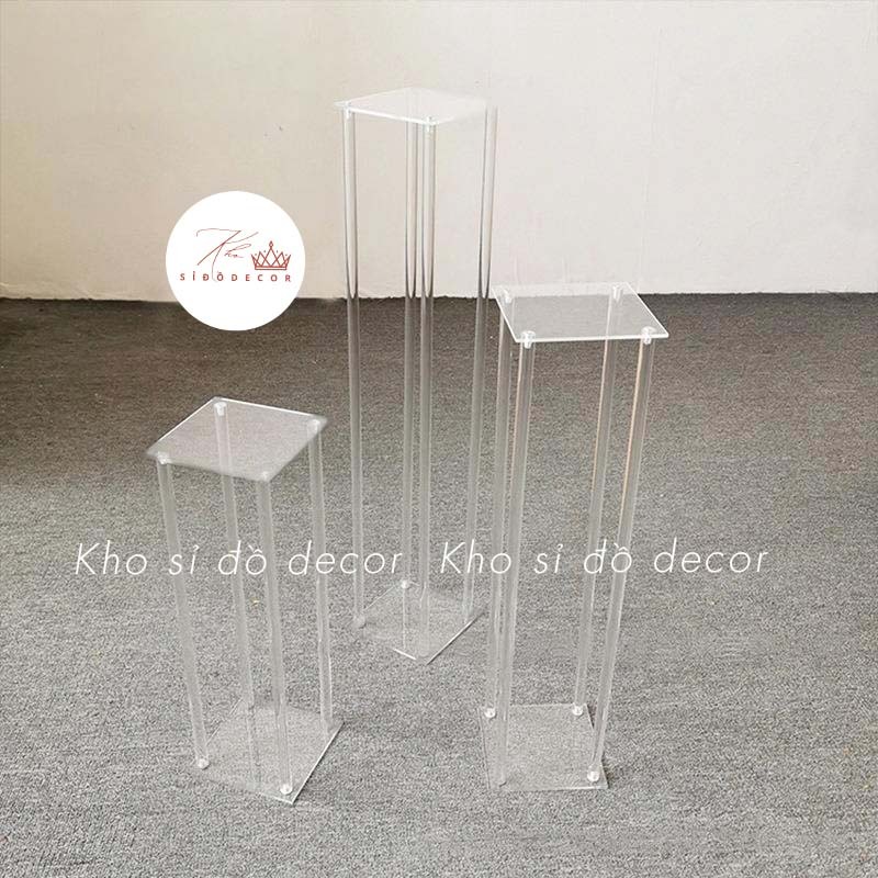 Trụ Mika Acrylic Trong Suốt 60cm, 80cm,100cm Để Hoa, Trang Trí Phim ...