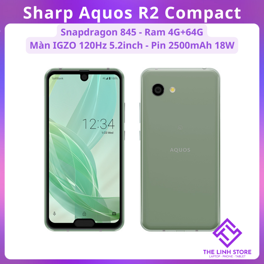 Điện thoại Sharp Aquos R2 Compact màn 120Hz 5.2 inch - Snapdragon 845 ...