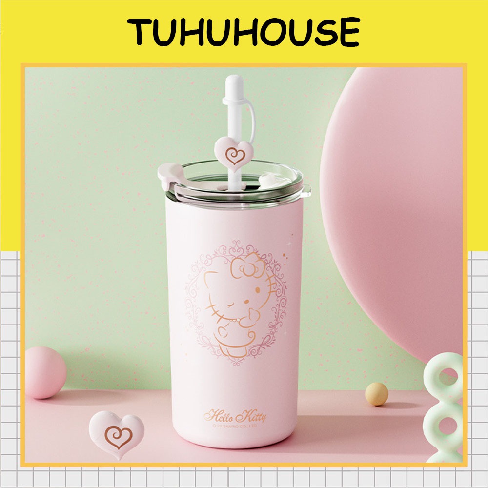 Ly giữ nhiệt Hello Kitty 480ml, cốc nước giữ nhiệt nóng lạnh inox 316 ...