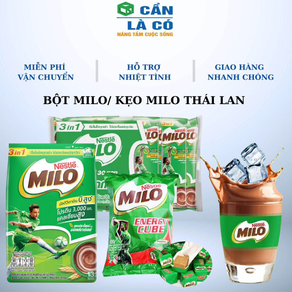 Sữa Bột Milo Hòa Tan Bổ Sung Canxi - Kẹo Milo Thái Lan Hàng Chính Hãng ...