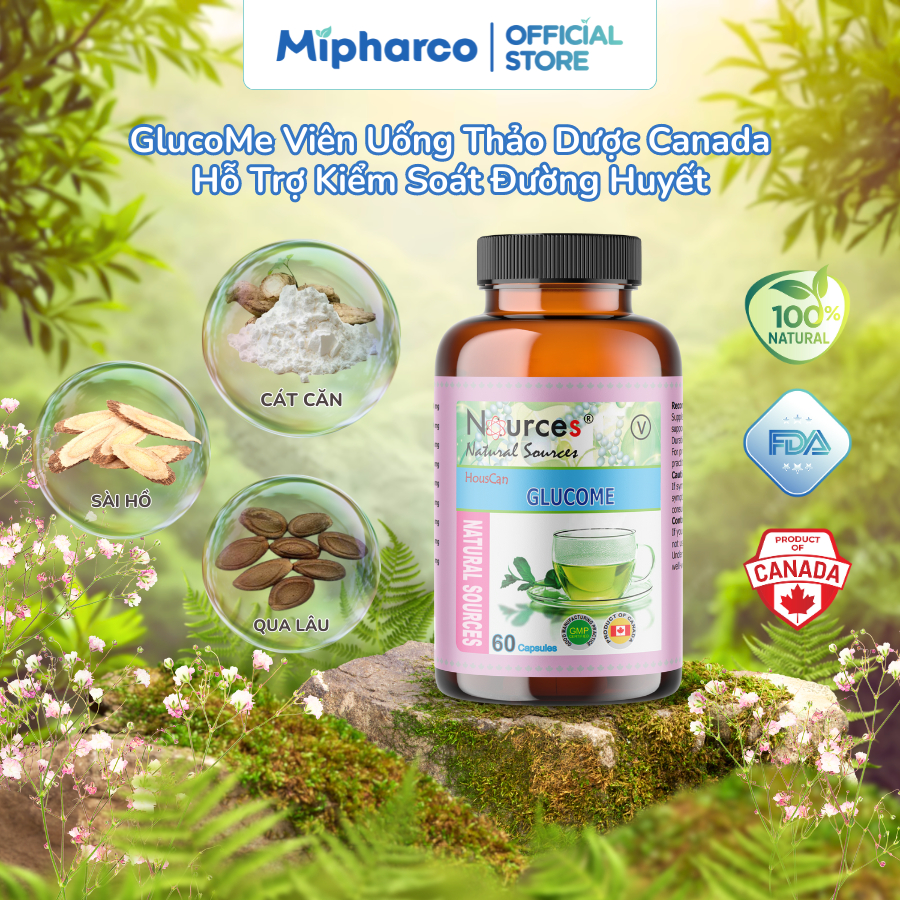 GlucoMe Viên uống thảo dược Canada hỗ trợ kiểm soát đường huyết ...