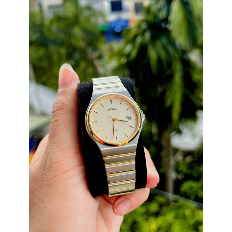 Đồng hồ Seiko quartz Spirit Dial form “PRX” vàng 3D rất đẹp và mới ...