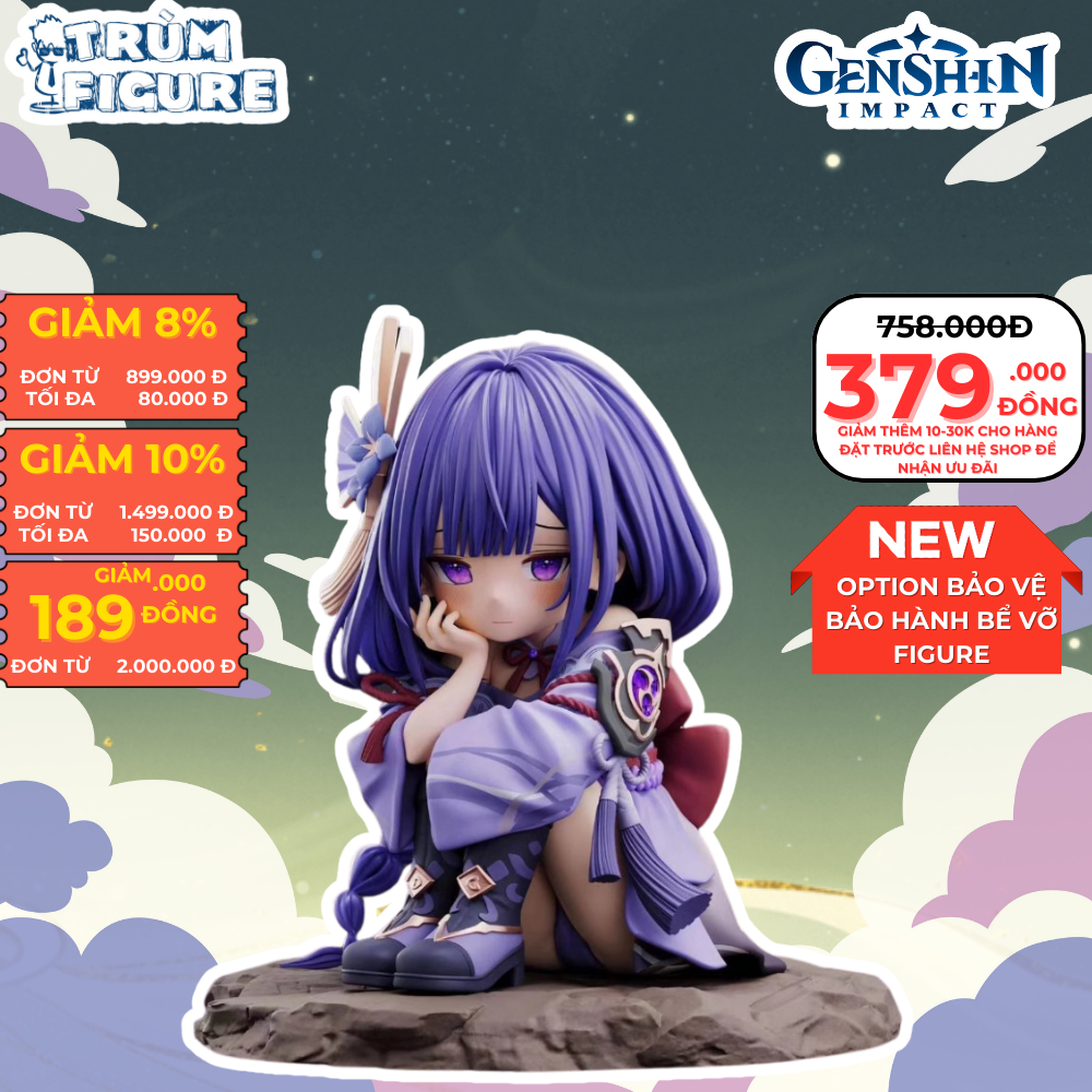 Mô Hình, Figure Raiden Shogun Chibi Chống Cằm Anime, Game Genshin ...