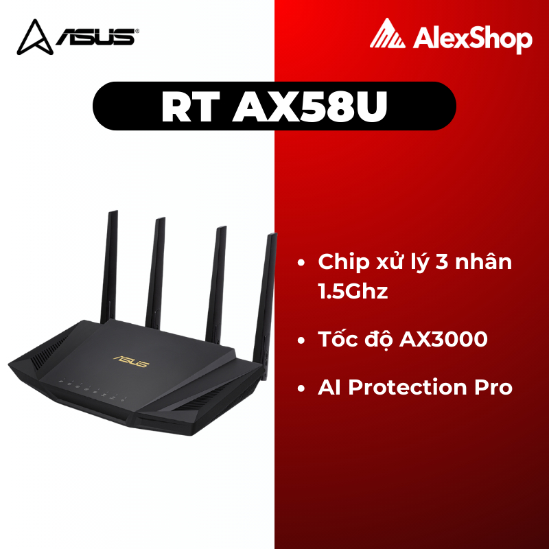 [AX3000] Router Gaming Wifi 6 Asus RT AX58U-V2 Chuẩn Băng Thông AX3000 ...