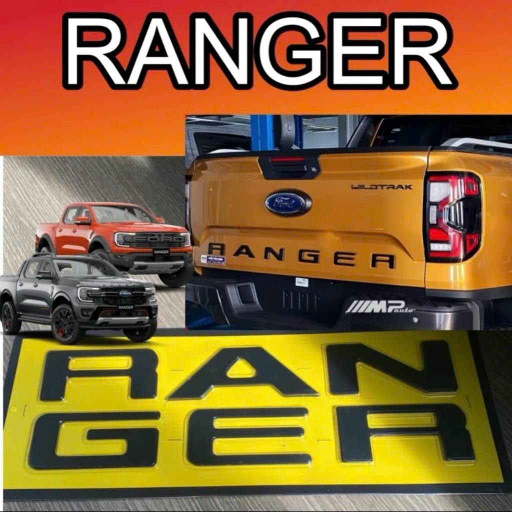 Chữ Ranger dán thùng xe Ford Ranger 2023 - 2024. Chữ Ranger nổi dán bửng xe Ford Ranger (Chuẩn ...