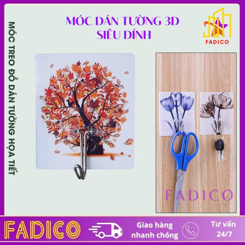 [HCM]Móc Dán Tường 3D siêu dính,móc treo đồ 3d nhiều họa tiết chịu lực ...