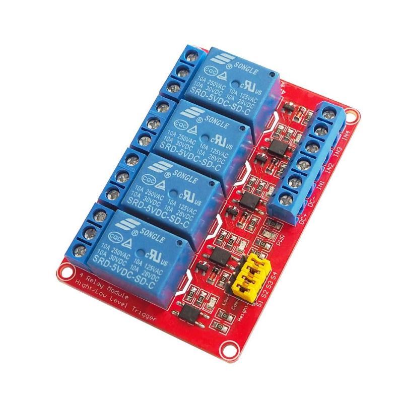 Module 4 relay 5V với opto cách ly kích H/L | Shopee Việt Nam