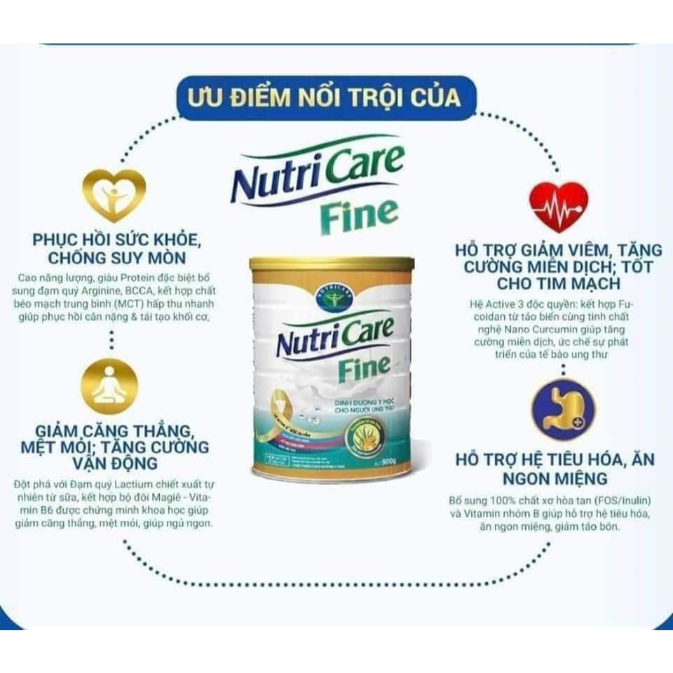 Sữa nutricare Fine 900g - dinh dưỡng cho người bệnh ung thư (K) | Shopee Việt Nam