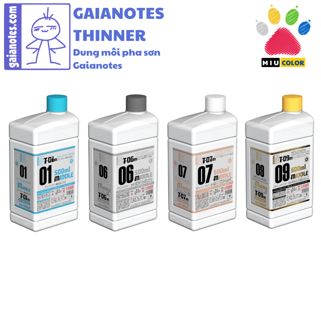 Dung dịch pha sơn Gaianotes 250 ml - 500ml [ Thinner pha sơn, Gốc ...