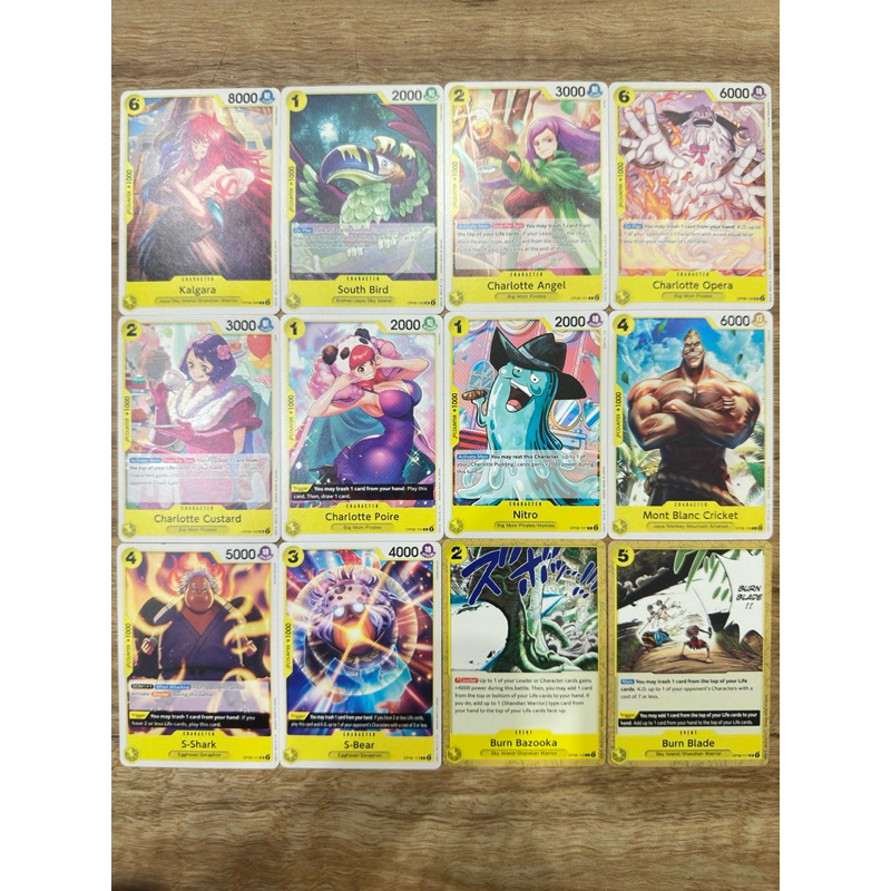 [Chính hãng] Thẻ bài One piece TCG bản Tiếng Anh loại U, UC màu vàng (OP08) | Shopee Việt Nam