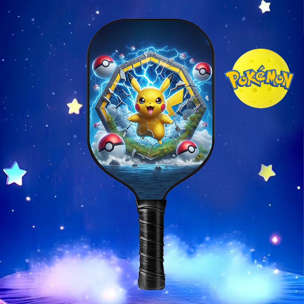 Vợt pickleball Pokemon Pikachu siêu nhẹ bền, chống trơn trượt tặng 1 ...