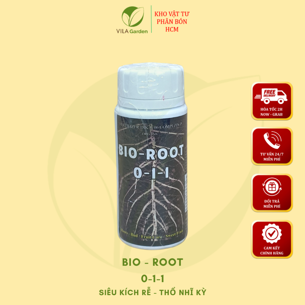 Bio Root 0-1-1 (chai 100ml), phân bón nhập khẩu Thổ Nhĩ Kỳ, Kích rễ ...