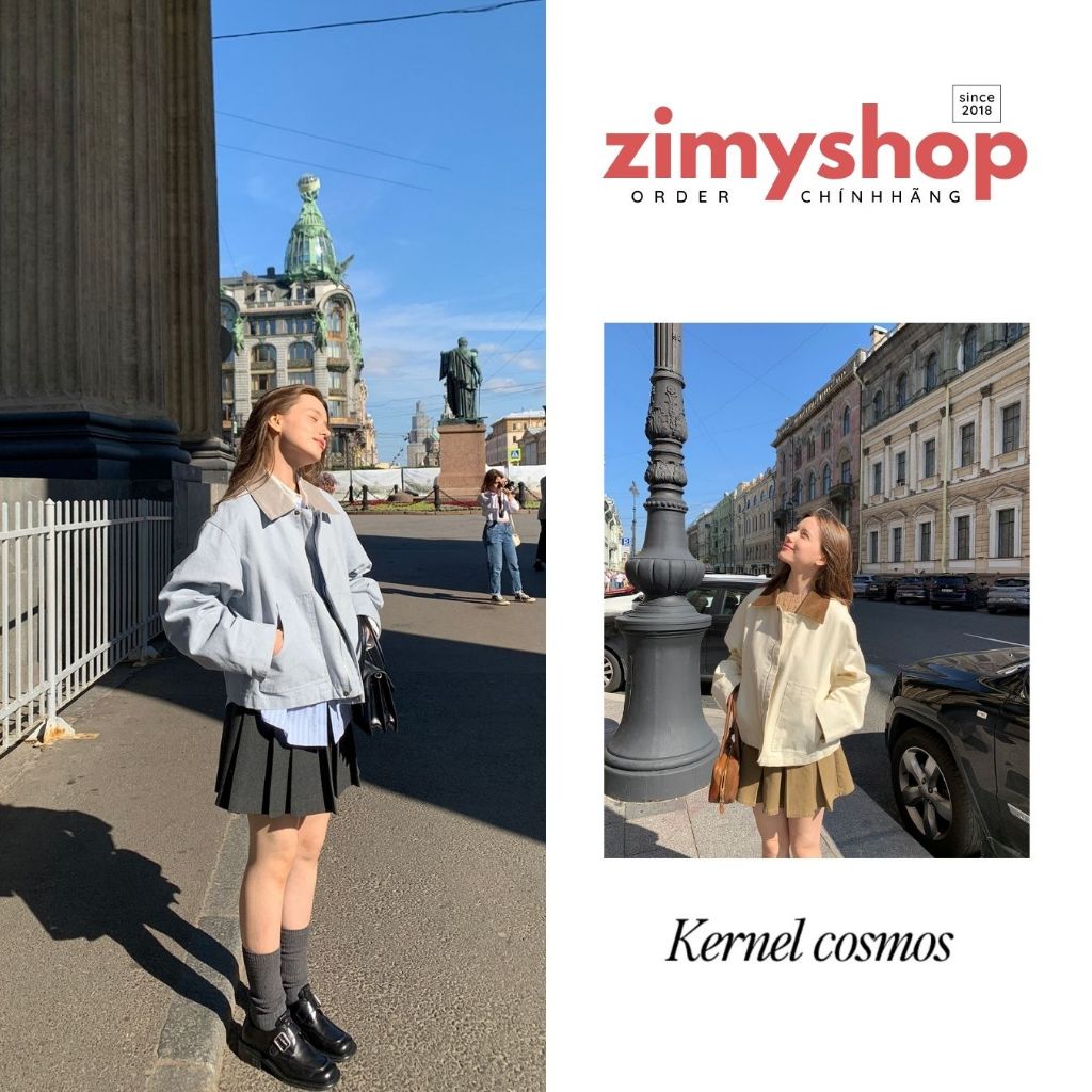 CHÍNH HÃNG ÁO KHOÁC NGẮN JACKET 2 MÀU KERNEL COSMOS 24FW | Shopee Việt Nam