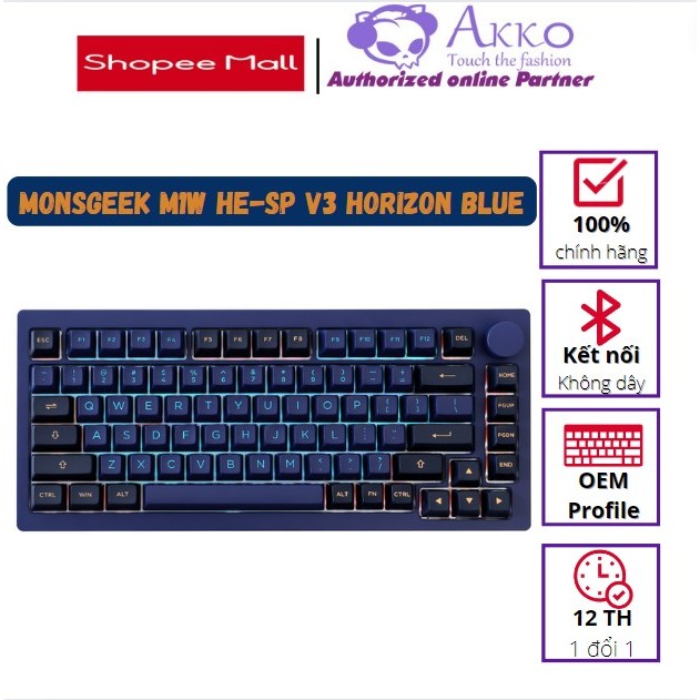 Bàn phím MonsGeek M1W HE-SP V3 Horizon Blue (Magnetic Switches – 8K Hz ...