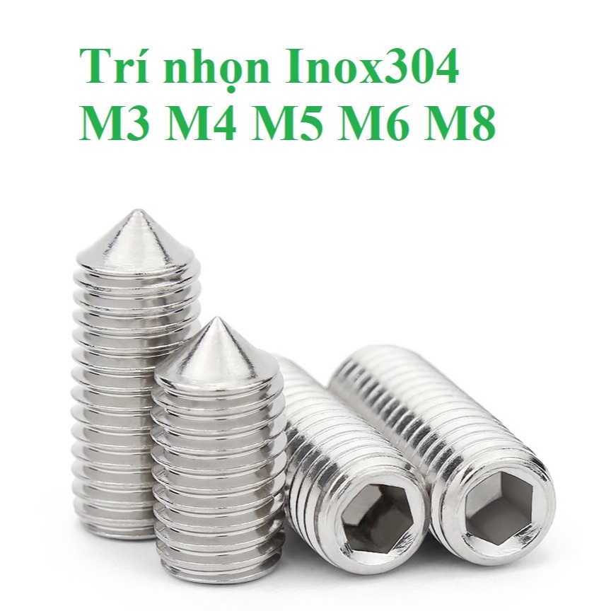 (INOX304)10 cái M3-M8 Vít trí đầu nhọn inox304 M3, M4, M5, M6, M8 | Shopee Việt Nam