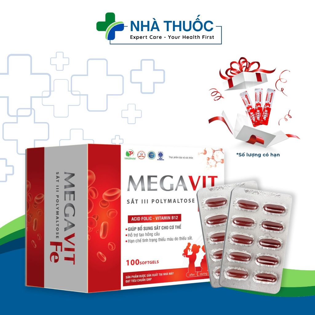 Viên Bổ Sắt Megavit Fe Bổ Sung Sắt Cho Cơ Thể, Hỗ Trợ Tạo Hồng Cầu ...
