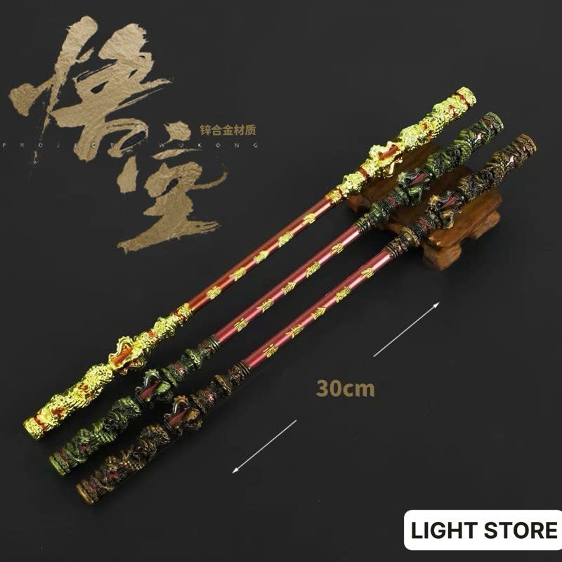 30CM MÔ HÌNH GẬY NHÂN VẬT BLACK WYTH WUKONG BẰNG KIM LOẠI VỚI 3 MÀU SẮC ...