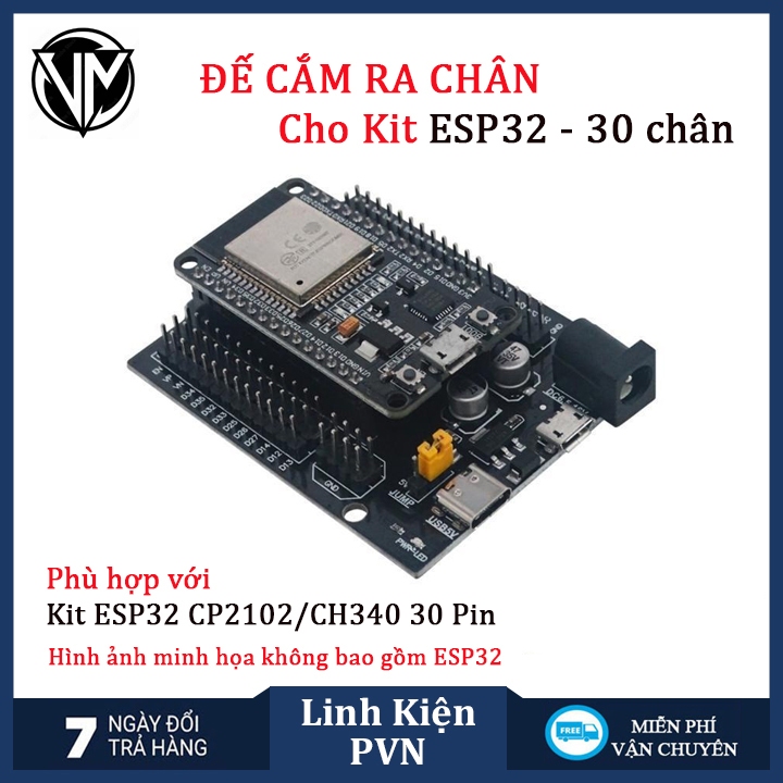 Đế cắm ra chân - có thích hợp nguồn ngoài - phù hợp cho ESP32 CP2102 ...