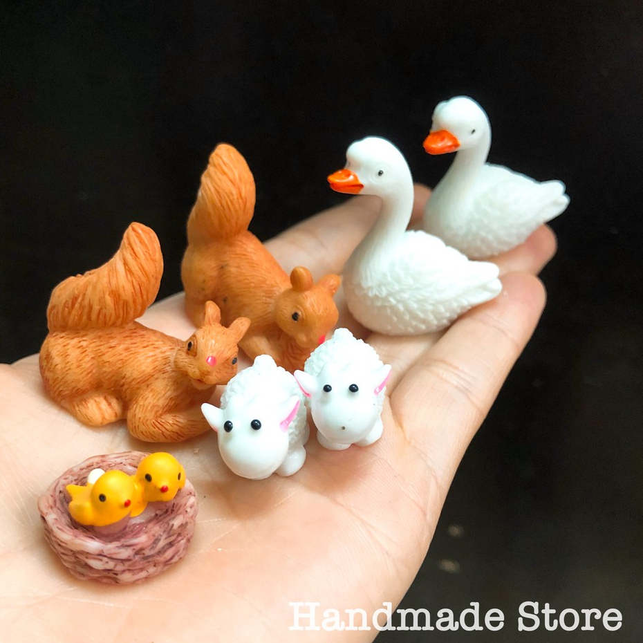 Ngỗng - sóc - cừu - tổ chim mô hình | Shopee Việt Nam