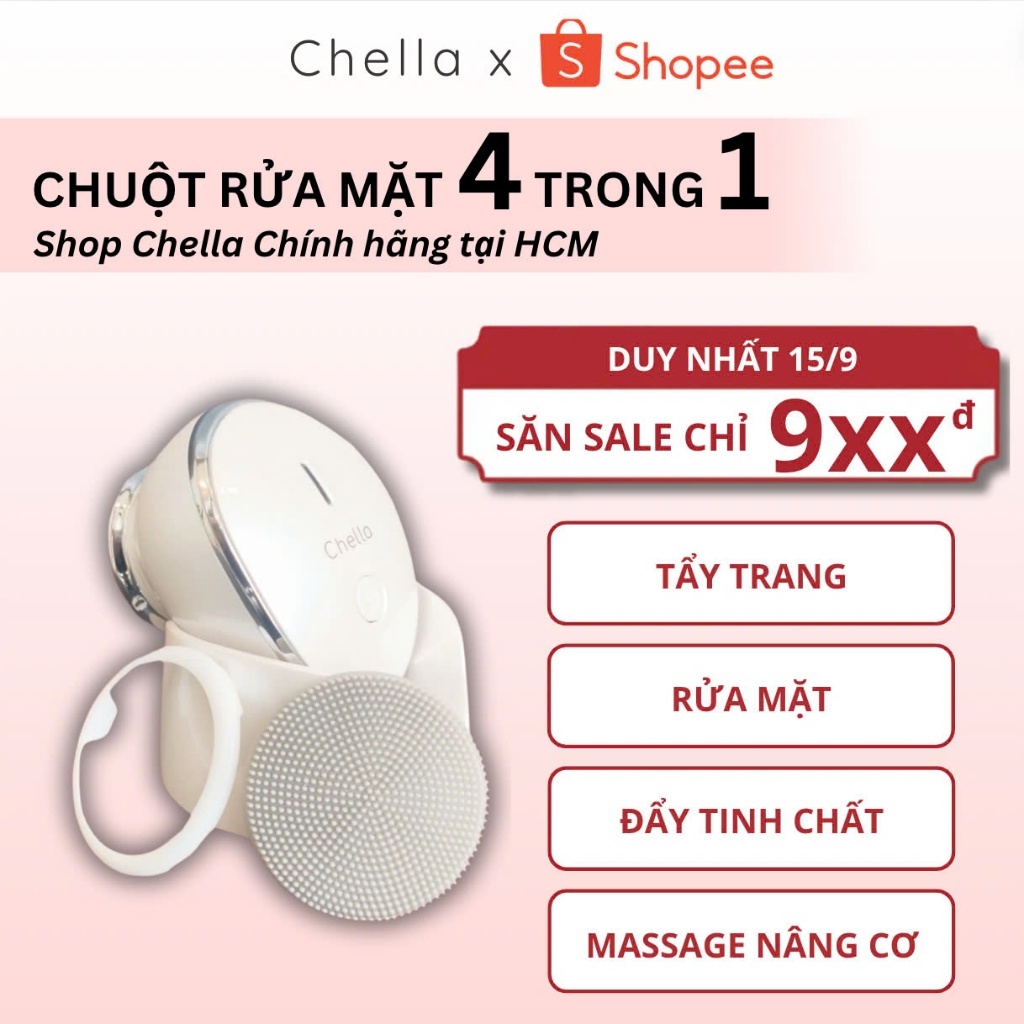 Chuột Rửa Mặt Chella 4in1 Máy Đẩy Tinh Chất Nâng Cơ Chella 4 Trong 1, Kiêm Tẩy Trang Rửa Mặt ...