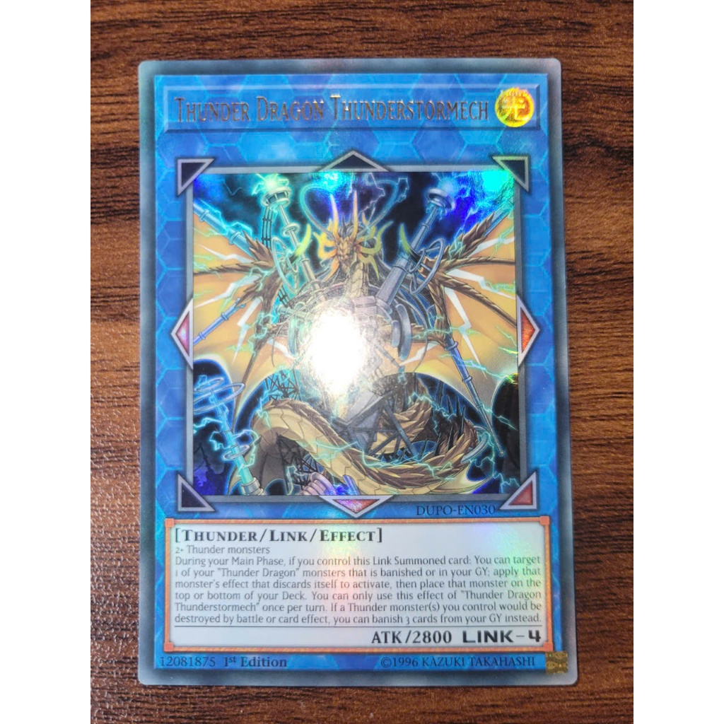 Thẻ bài Yugioh - TCG (UK) - Thunder Dragon Thunderstormech - DUPO-EN030 - Ultra Rare 1st Edition ...