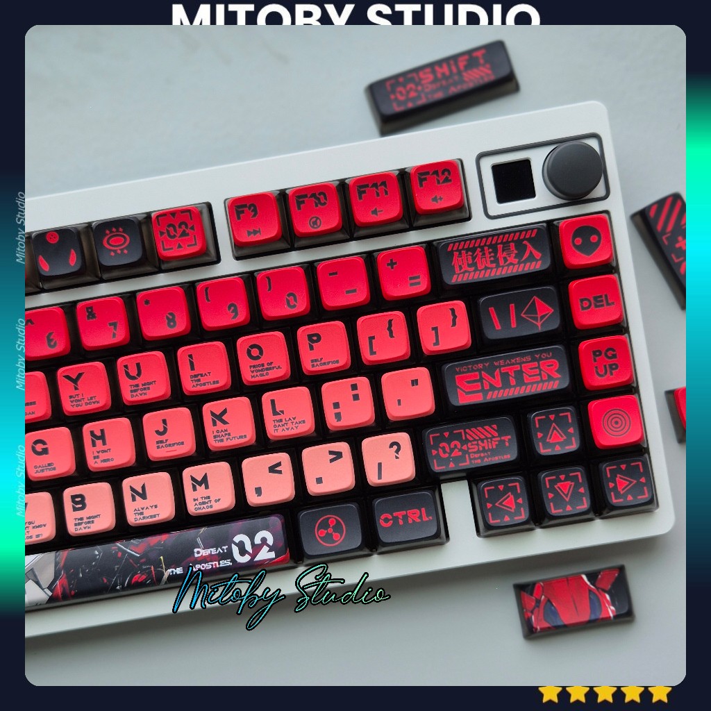 Keycap Asuka ASA bàn phím cơ Mitoby Studio profile Keycap Pudding xuyên ...