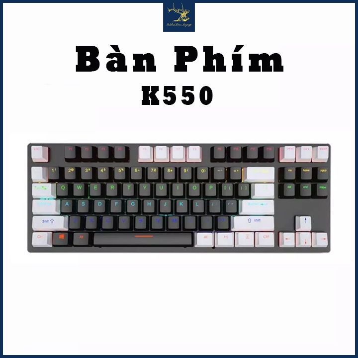 Bàn Phím Cơ Máy Tính Gaming K550, Có Hotswap TKL 87 Phím, Full Led 7 ...
