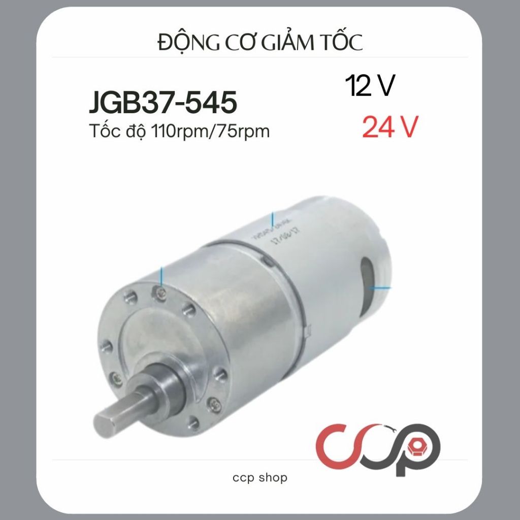 Động cơ giảm tốc 24V JGB37-545 lực kéo 24kg | Shopee Việt Nam