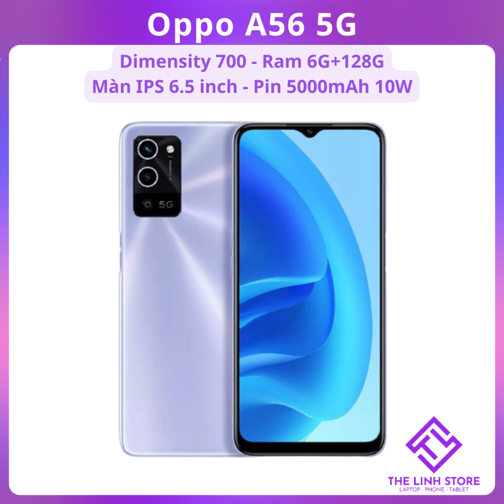 Điện thoại Oppo A56 5G chip Dimensity 700 - Màn 6.5 inch Ram 6G 128G ...