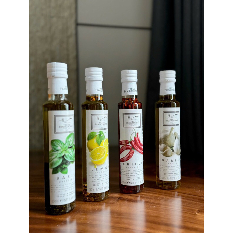 SET/CHAI LẺ DẦU OLIVE TINH KHIẾT NGÂM TỎI / CHANH / BASIL / ỚT Terre ...