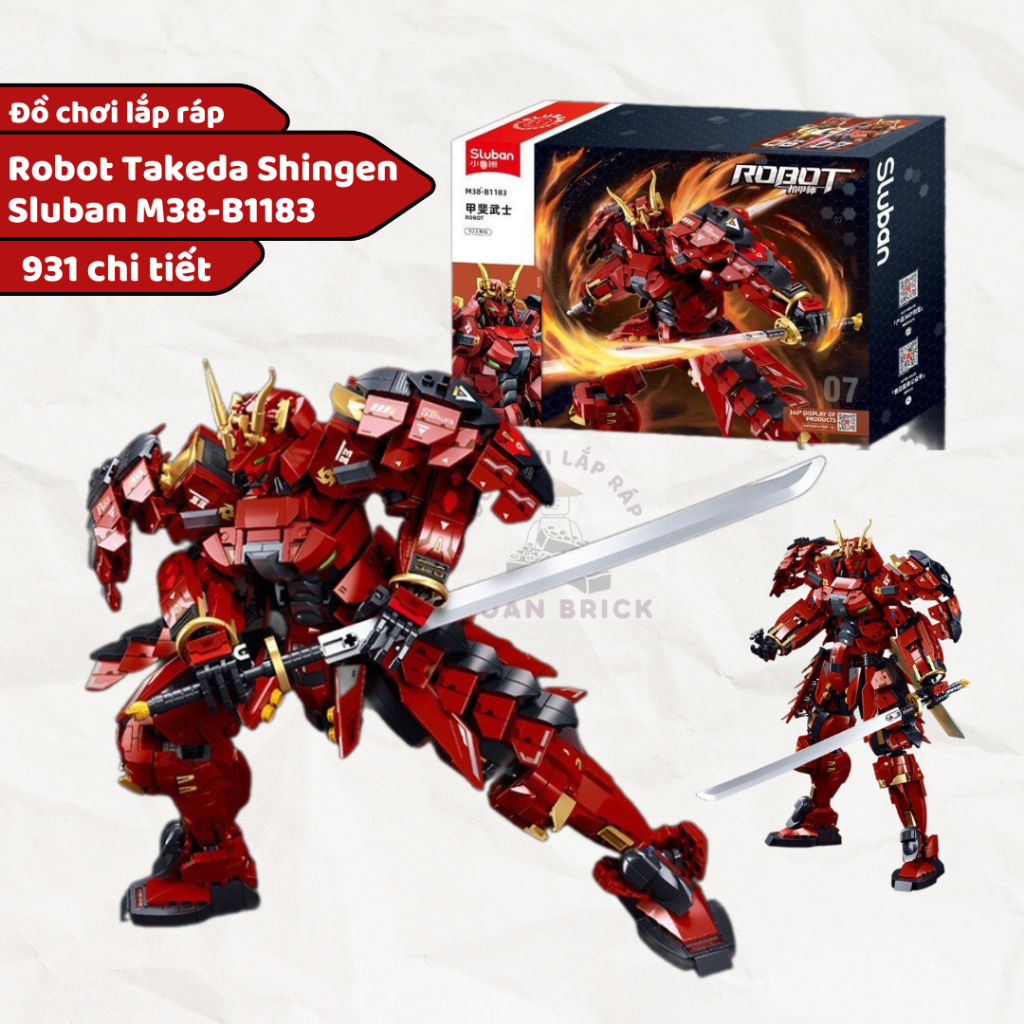 (Tặng 1 mini ngẫu nhiên) Bộ đồ chơi lắp ráp mô hình Robot Takeda ...