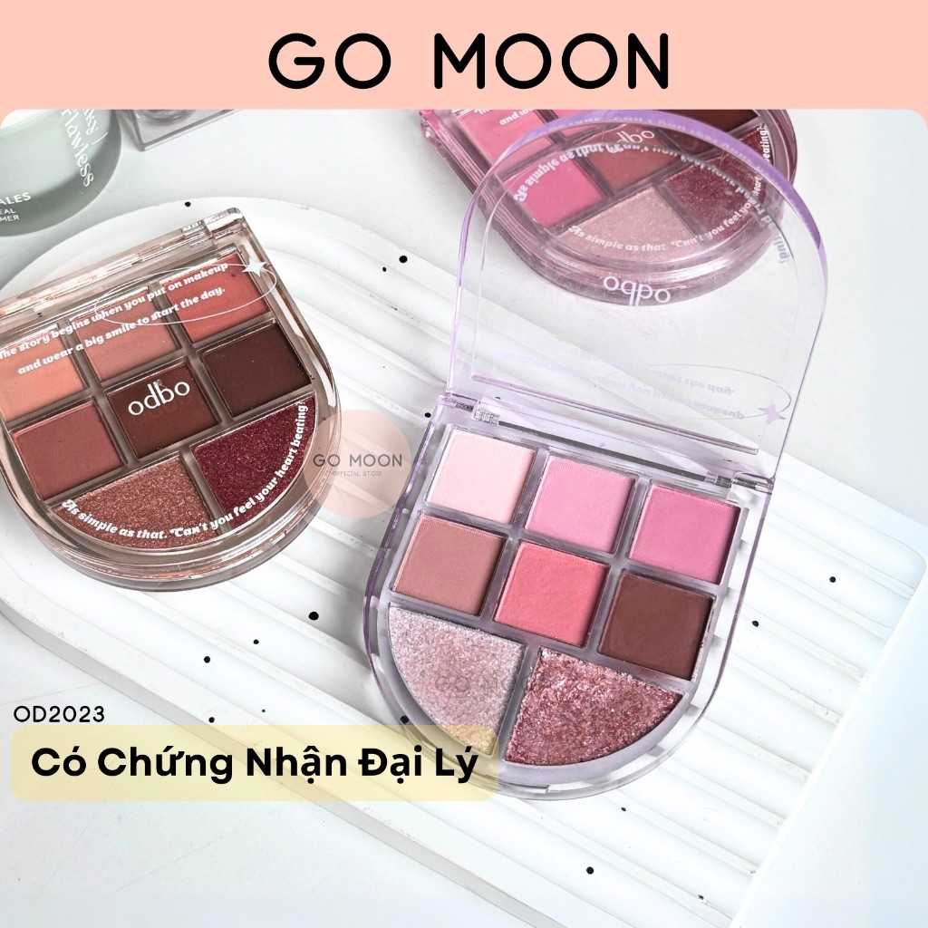 Bảng phấn Mắt 8 Ô màu Odbo Romance Mood Eye Palette OD2023 mịn lì lâu trôi không bột 6g màu ...