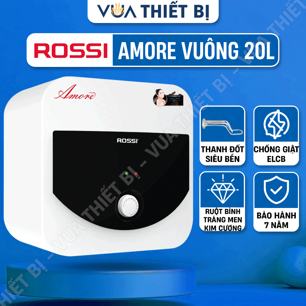 20L | Rossi AMORE 20 lít vuông - Bình Nóng Lạnh gián tiếp chống giật RAM-20SQ R20TI | Shopee ...