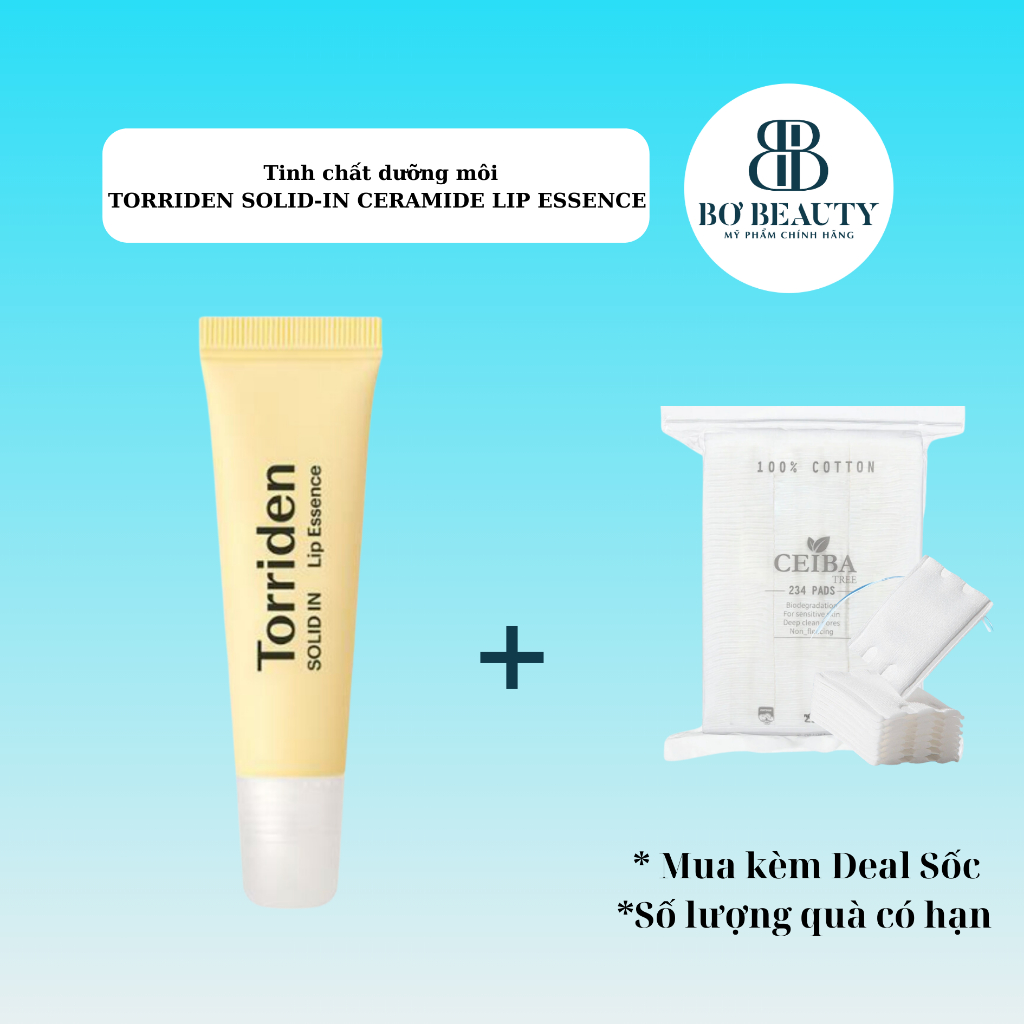 Tinh chất son dưỡng môi Torriden Solid In Ceramide Lip Essence giúp cho đôi môi hồng căng bóng ...