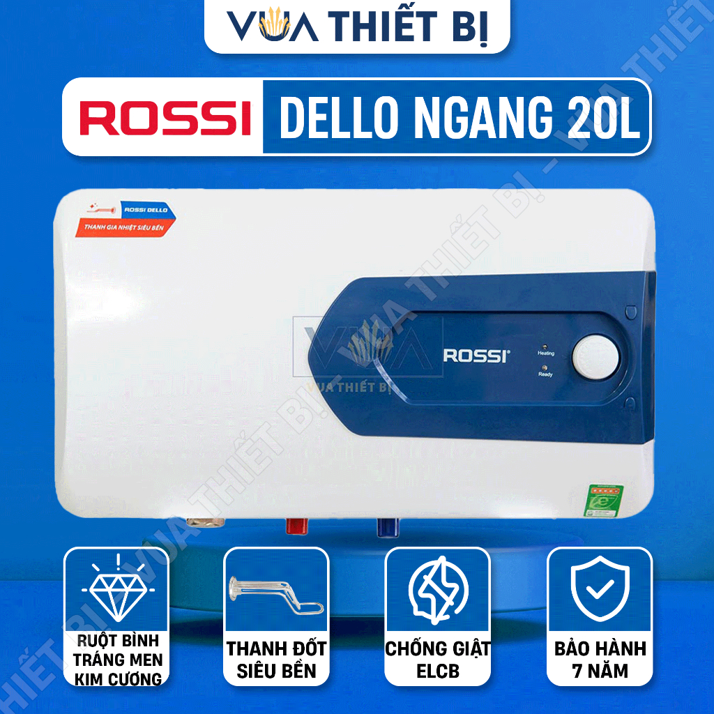 20L | ROSSI DELLO 20 lít ngang - Bình nóng lạnh gián tiếp chống giật RDO-20SL R20DI | Shopee ...