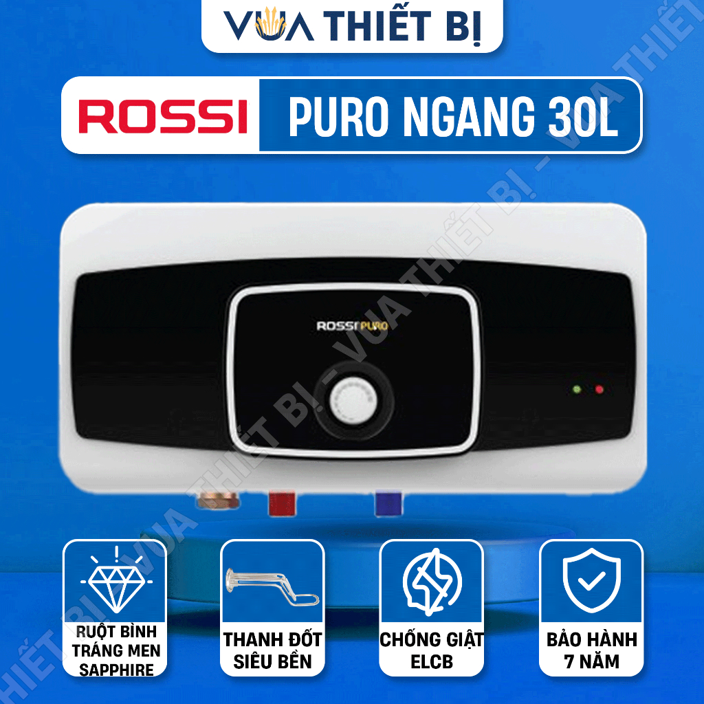 30L | ROSSI PURO 30 lít ngang - Bình nóng lạnh gián tiếp chống giật RPO-30SL R30DI | Shopee Việt Nam