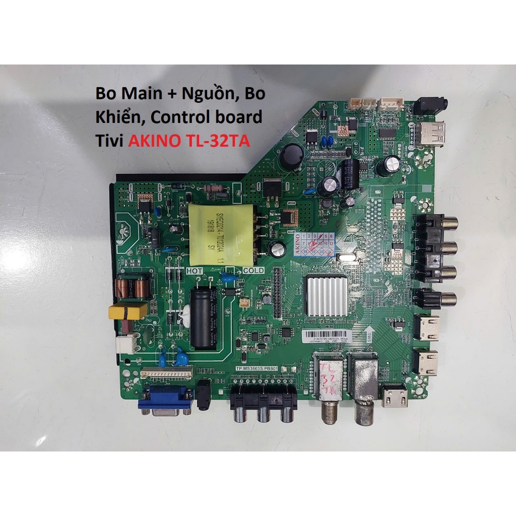 Bo Main + Nguồn, Bo Khiển, Control board Tivi AKINO TL-32TA | Shopee ...
